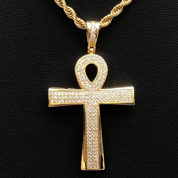LIT JEWELRY | Accessories | Ankh Cross Pendant 4k Gold Filled Fully ...